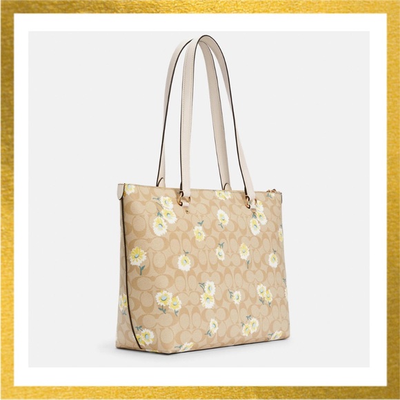 Coach | Bags | Coach Gallery Tote In Signature Canvas With Daisy Print ...